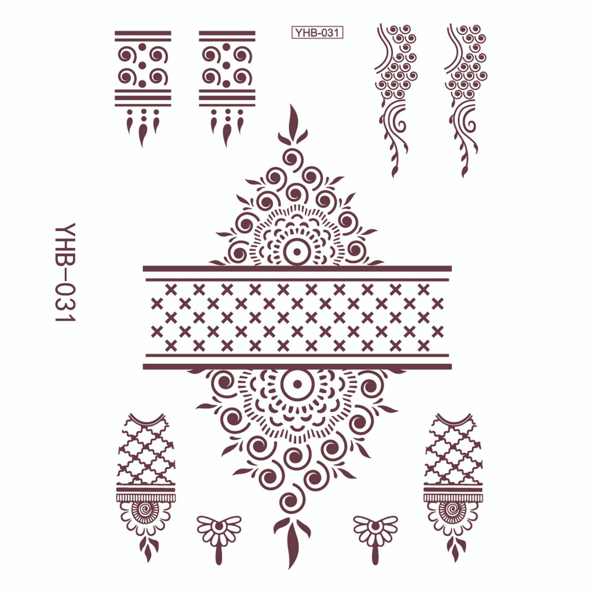 Временные татуировки хной в европейском и американском стиле, временные татуировки белого, черного и красного цветов, высококачественные временные татуировки для рук и предплечий.