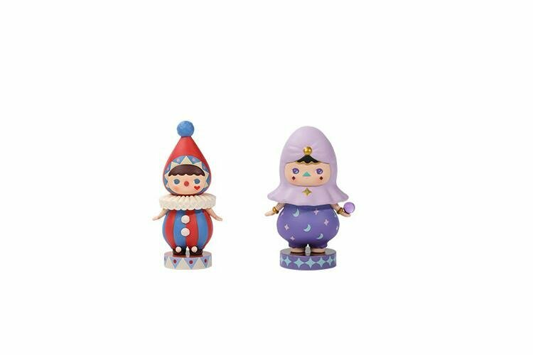 POP MART Pucky Circus Series Mystery Box Single Box, Confirmed-Poké Joker+Gypsy Baby (Open)