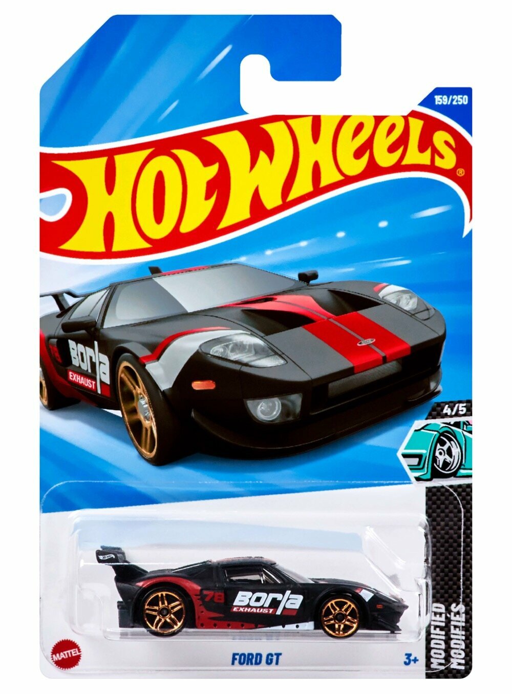 JBB75 Hot Wheels машинка металлическая игрушка коллекционная масштабная модель Ford GT кейс 2025