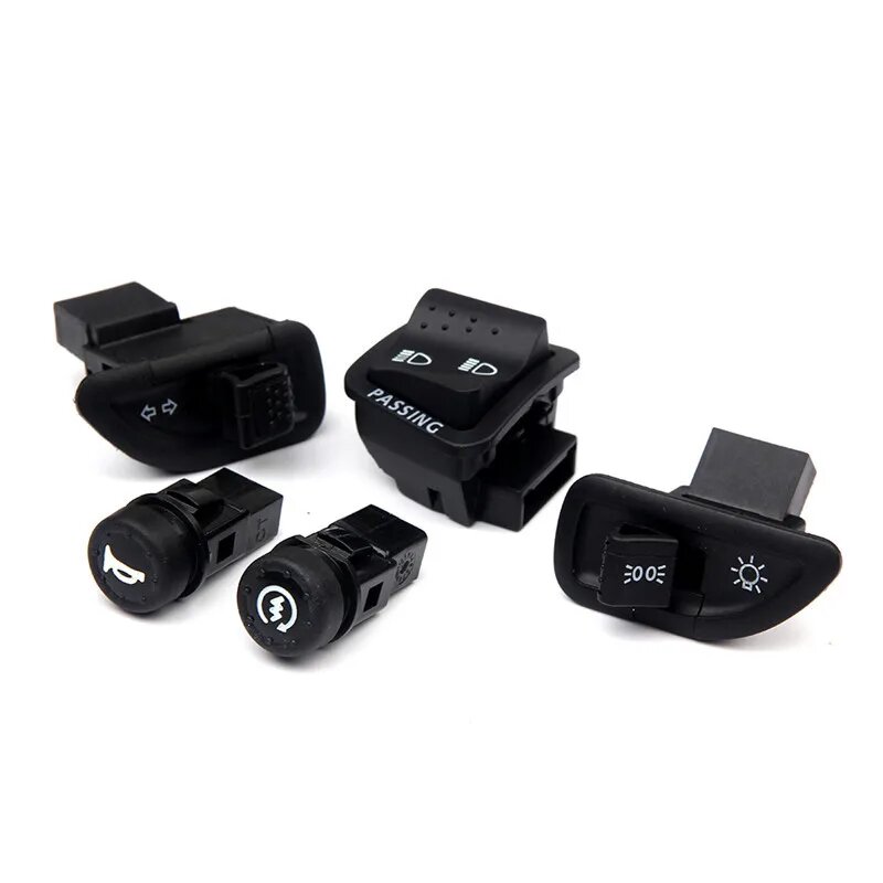 BC7C 5 шт./лот переключатель мотоцикла, кнопка поворота, сигнал дальнего и ближнего света, электрические кнопки запуска в сборе для PIAGGIO fly250