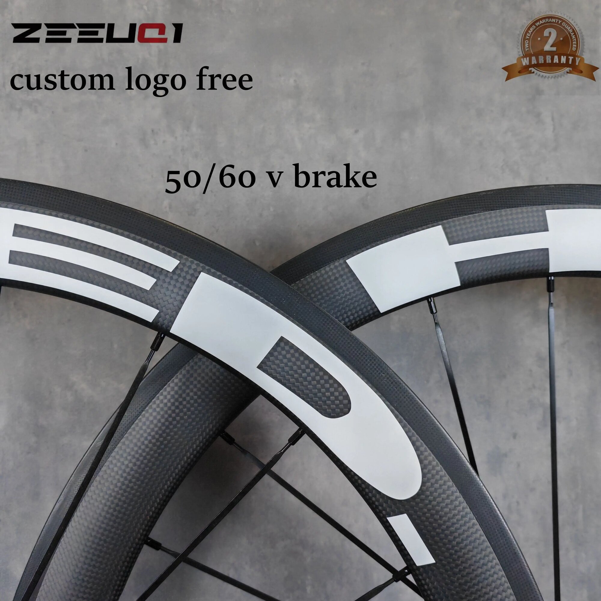 Карбоновые колеса 700C для шоссейного велосипеда, V-образные 50 мм, 25 мм, Clincher, one pair wheel