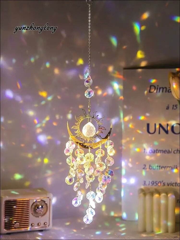 Yunzhonglu солнце и месяц, снурёк для снов, кристалл призма для фото, ловец солнца