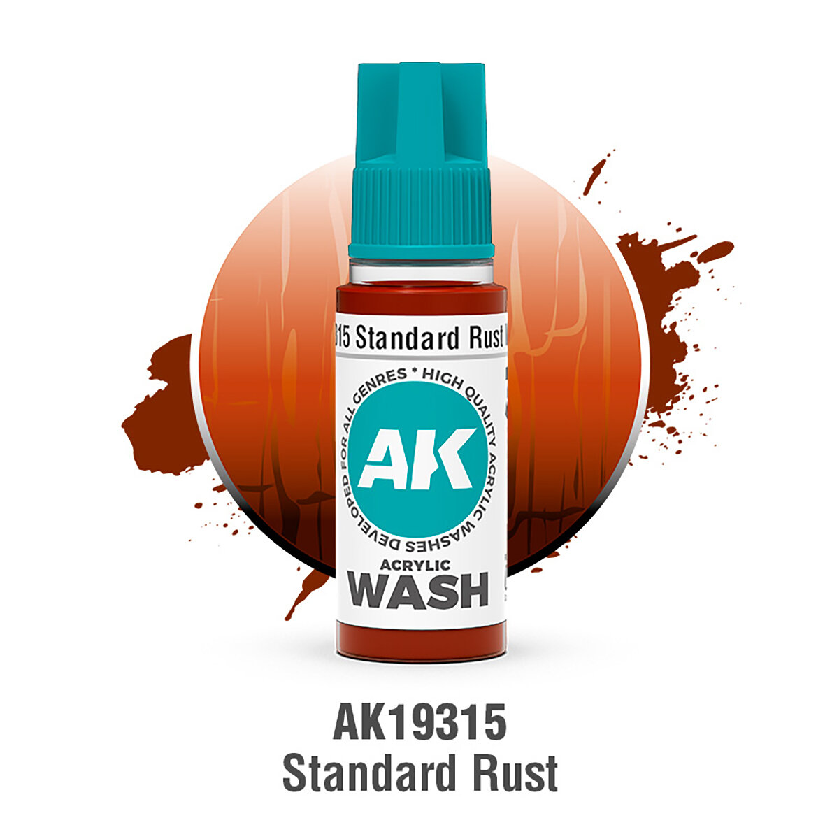 Акриловая краска AK Interactive - Standard Rust Wash (18мл)