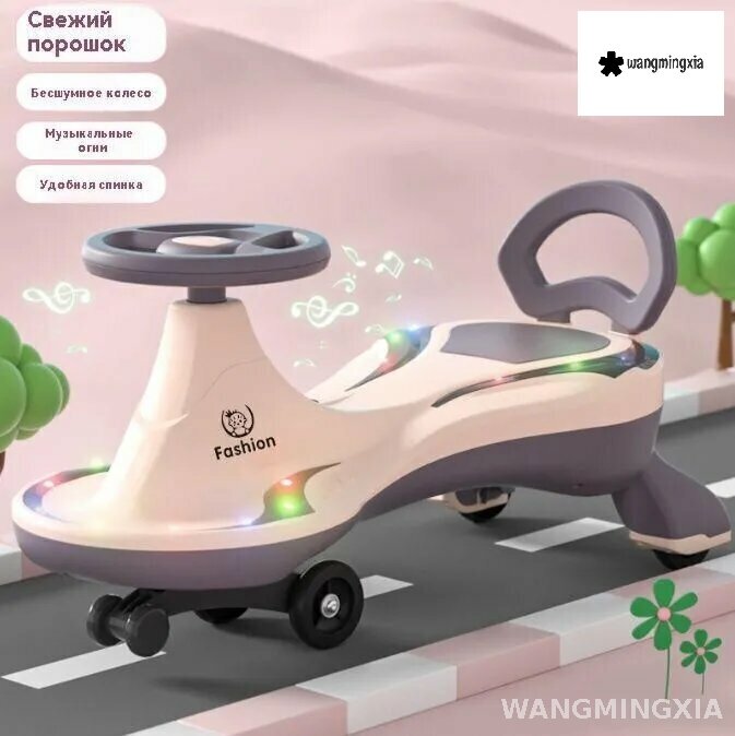 Бесшумная каталка Fashion Baby Z83R для развития моторики в эксклюзивной бежевосерой расцветке