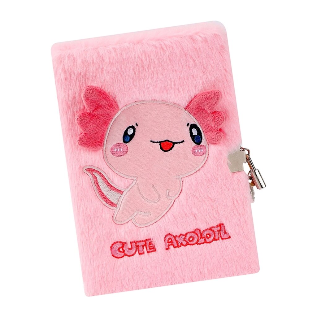 Мультяшный Плюшевый Дневник с Замком, Портативный Блокнот На подкладке, Журнал в Мягкой Меховой Обложке