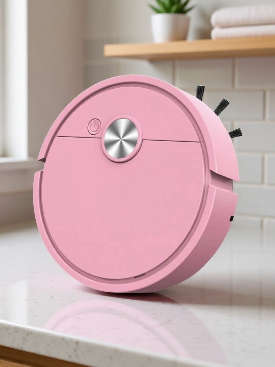 Робот-пылесос Robot cleaner, светло-розовый