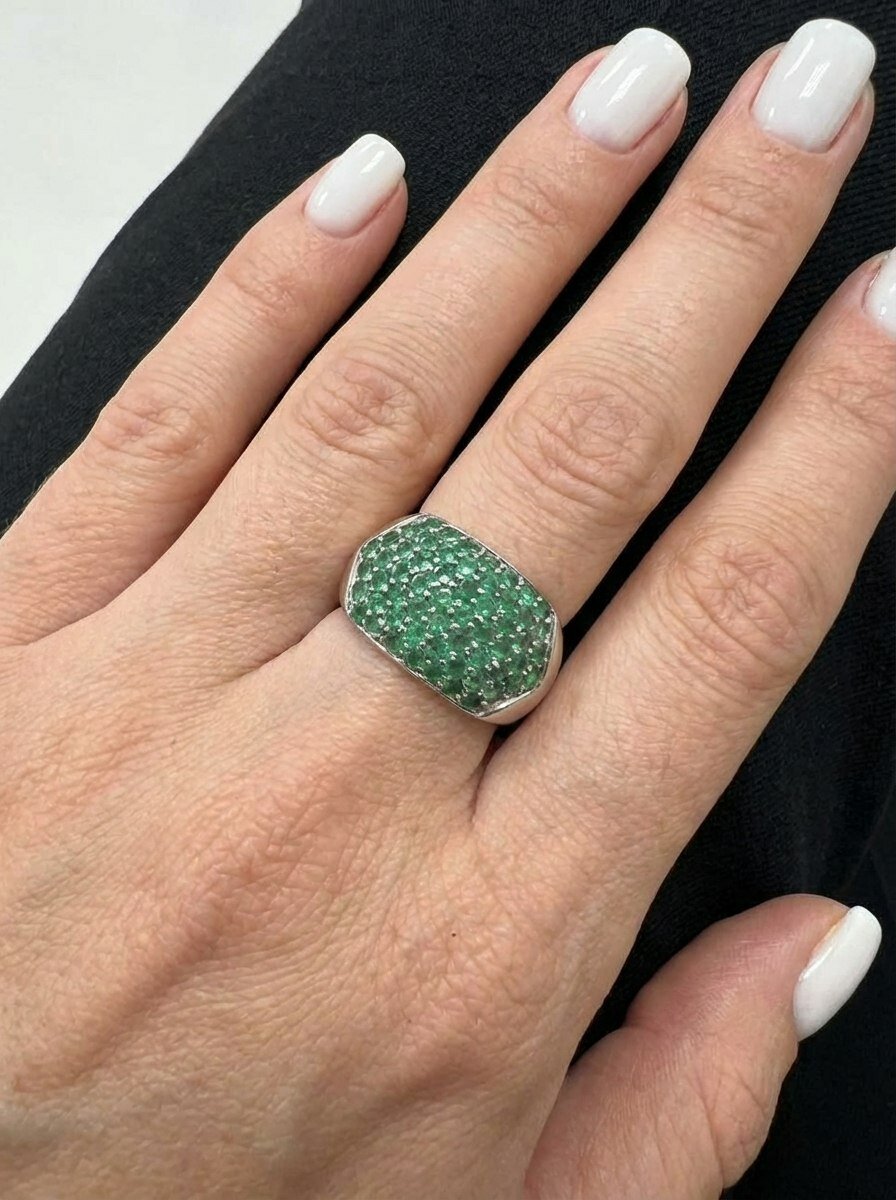 Кольцо тонкое, дорожка ESBILY, серебро, 925 проба, родирование