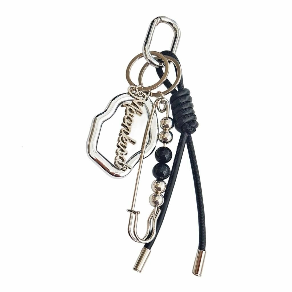 Подвеска из кожаной веревки с зеркалом для макияжа-серебро