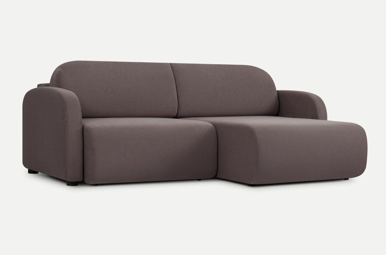 Диван угловой Клаймар Велюр Коричневый, divan.ru, 231х161х90 см, коричневый, велюр