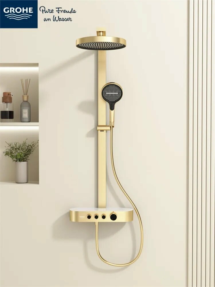 GROHE Душевой комплект золотой