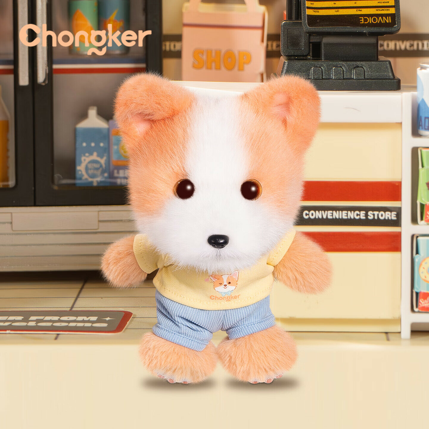 Chongke Плюшевый рюкзачок-брелок с собачкой-Корги для подарка по MBTI на День рождения и Новый год Цвет：JoJo-Корги-ESTP