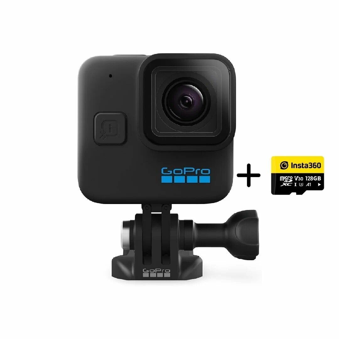 Экшн-камера GoPro HERO11 Black Mini + 128GB , 27.6МП, 5312x2988, 1500 мА·ч, черный