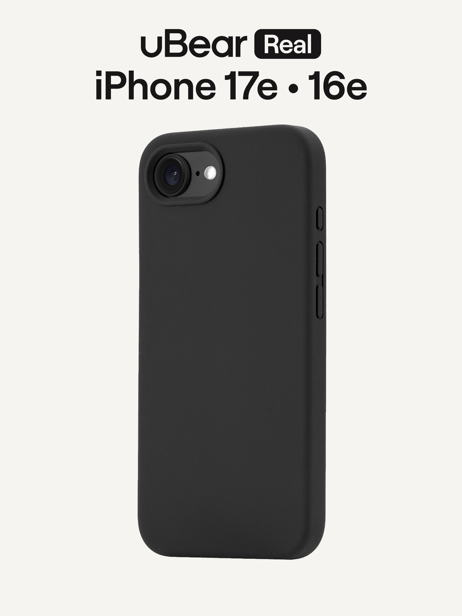 Чехол на iPhone 17e | 16e uBear Touch Mag Case, магнитный, софт-тач, черный