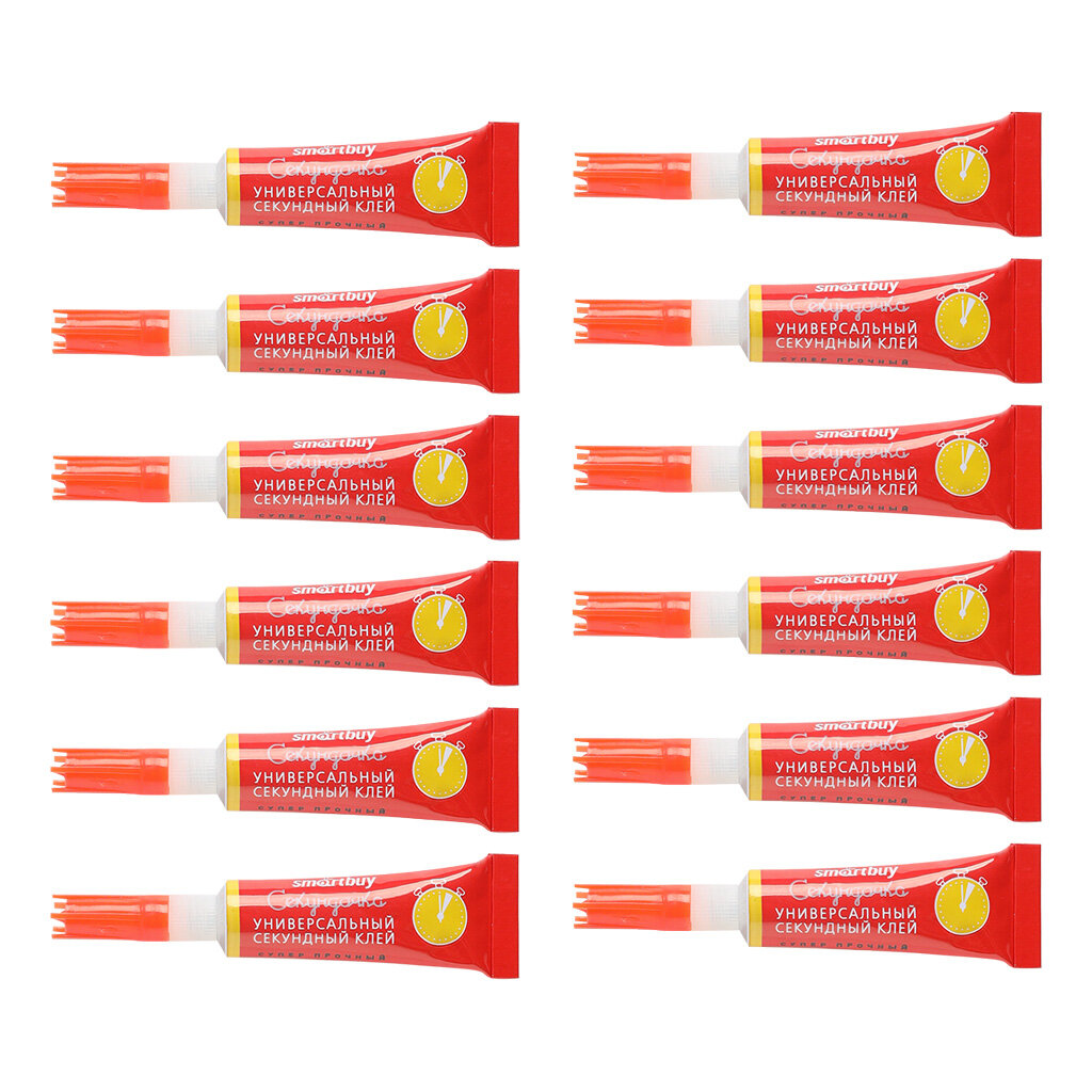 Супер-клей Smartbuy SBT-SG-1P2 (универсальный, сверхпрочный), 3 гр, 12шт