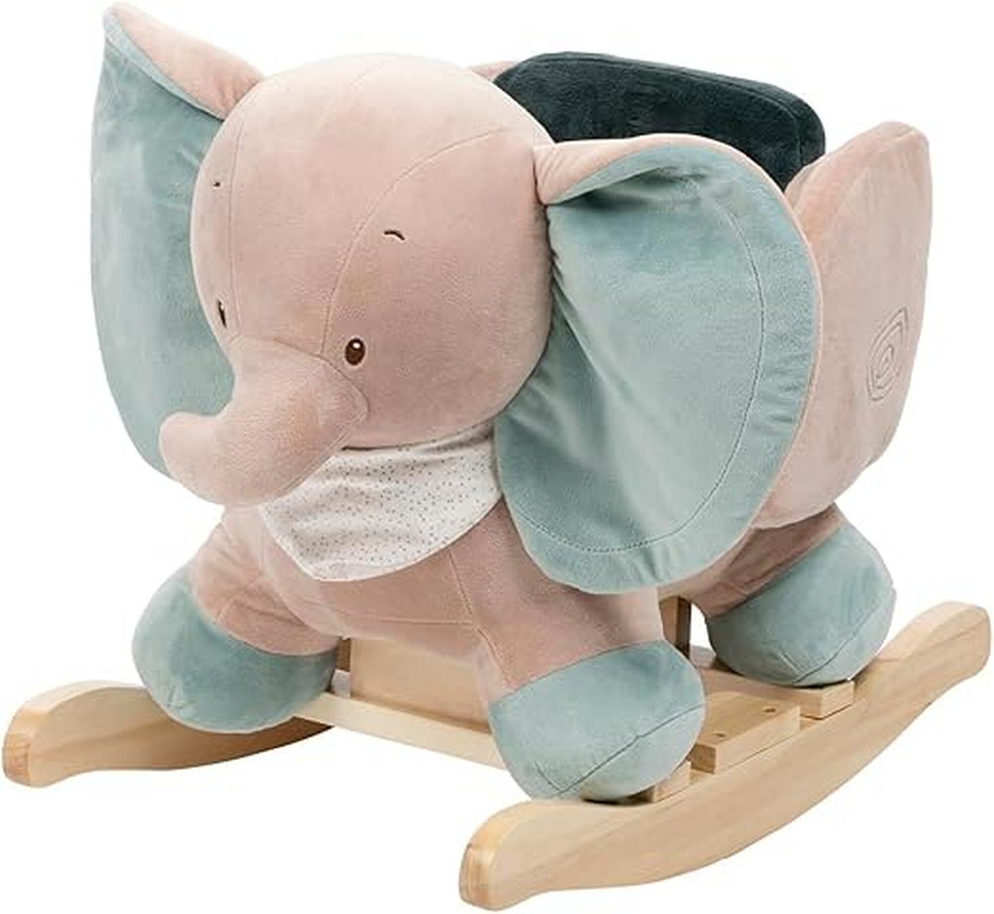 Игрушка детская Nattou - Слоник-качалка, зелено-бежевый, 63 x 33 x 46 см - 748254