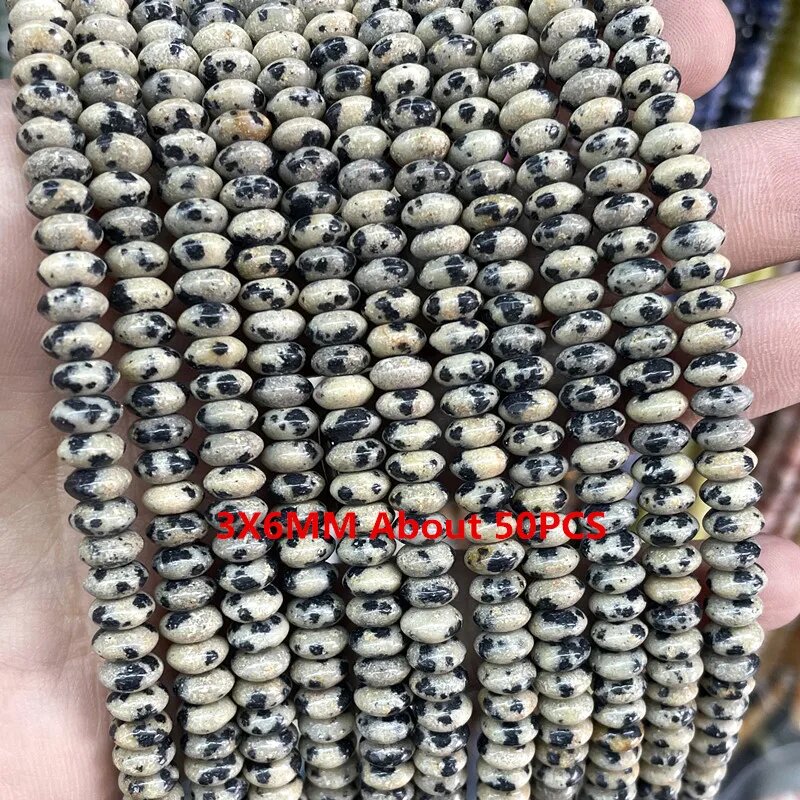 Бусины Яшма Далматинец SYSRXLR 3X6MM About 50 PCS
