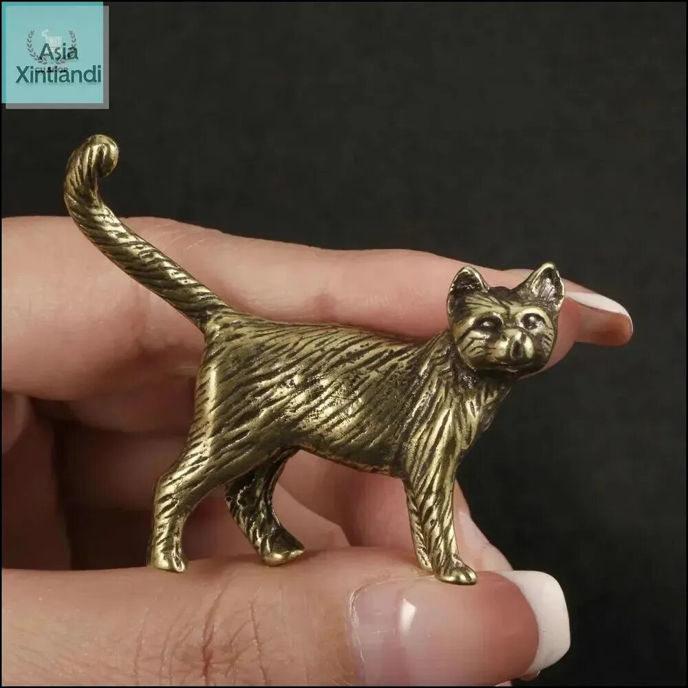 Фигурка декоративная Кот, высота 4.2 см, длина 4.2 см