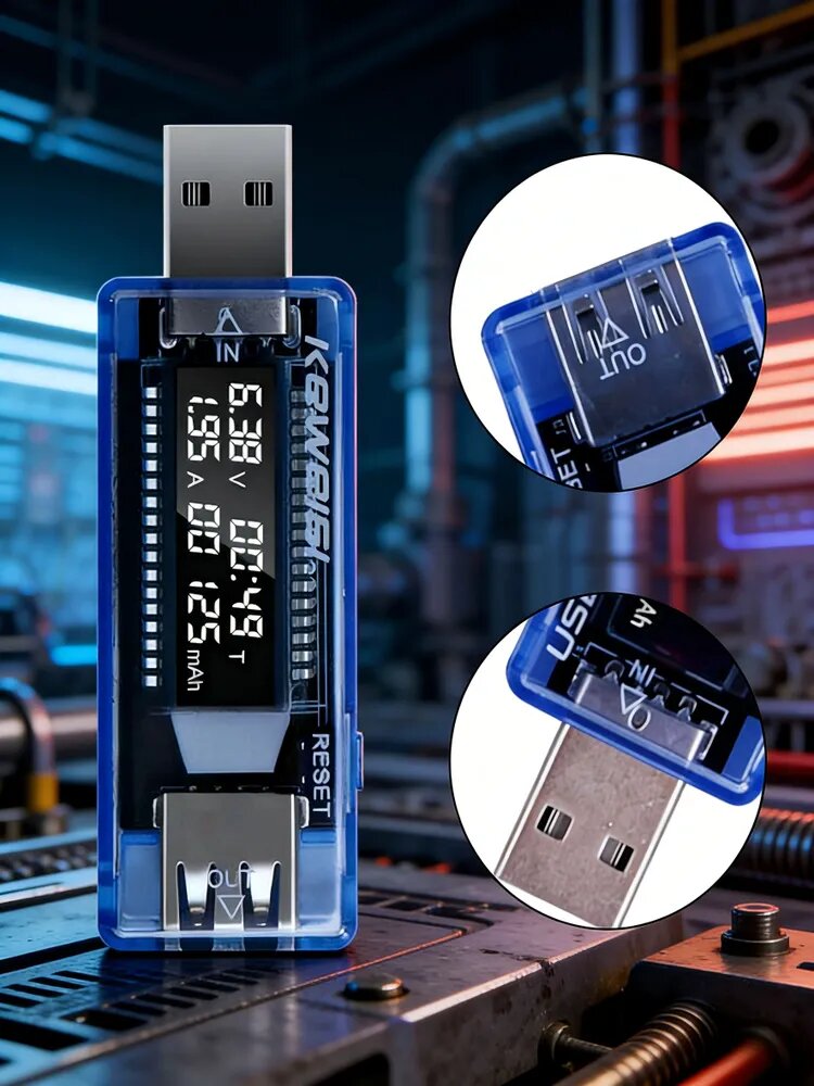 Тестер мощности зарядного устройства USB с током и напряжением Измеритель мощности зарядного устройства USB 3-20 В