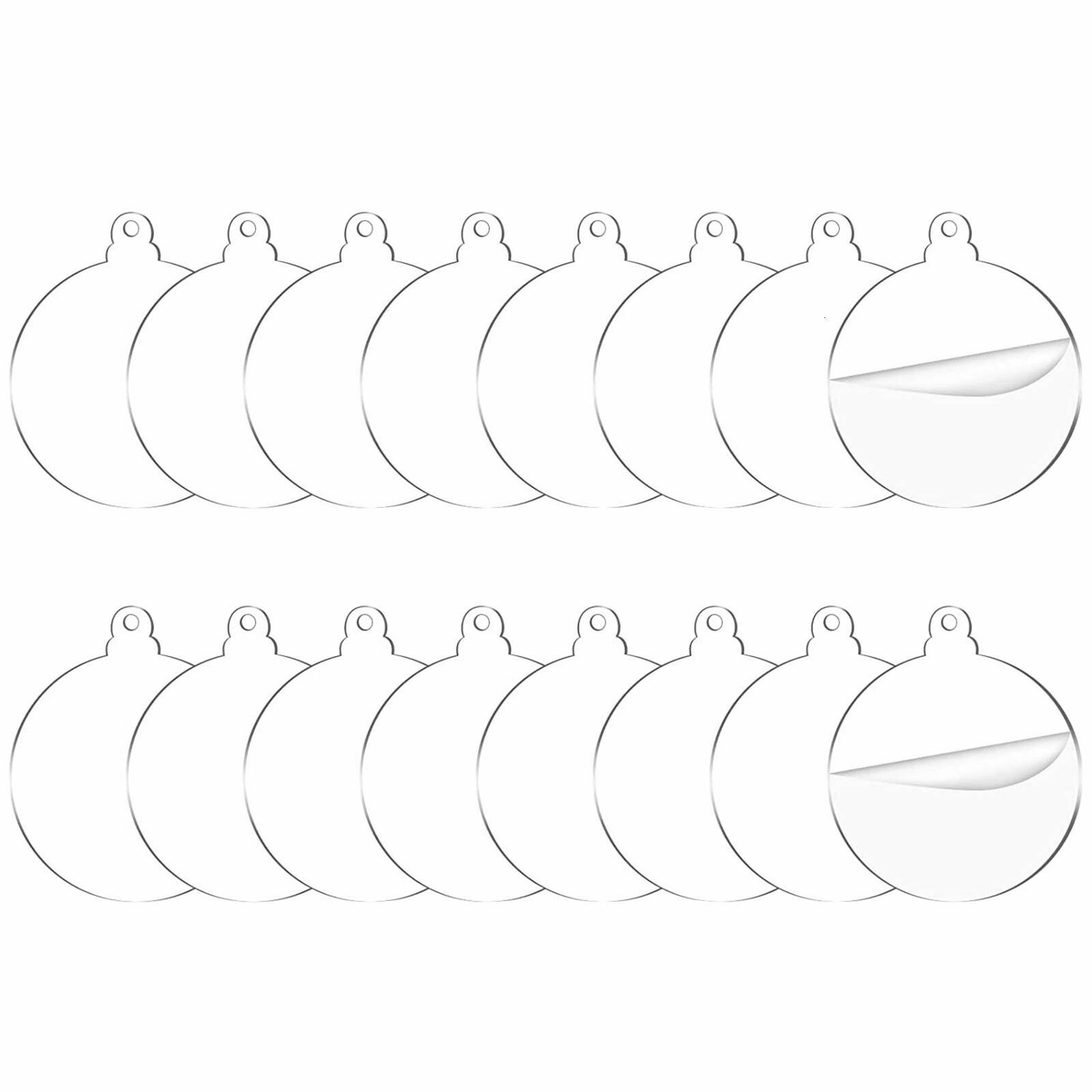 Прозрачные круглые акриловые ёлочные шары, 2