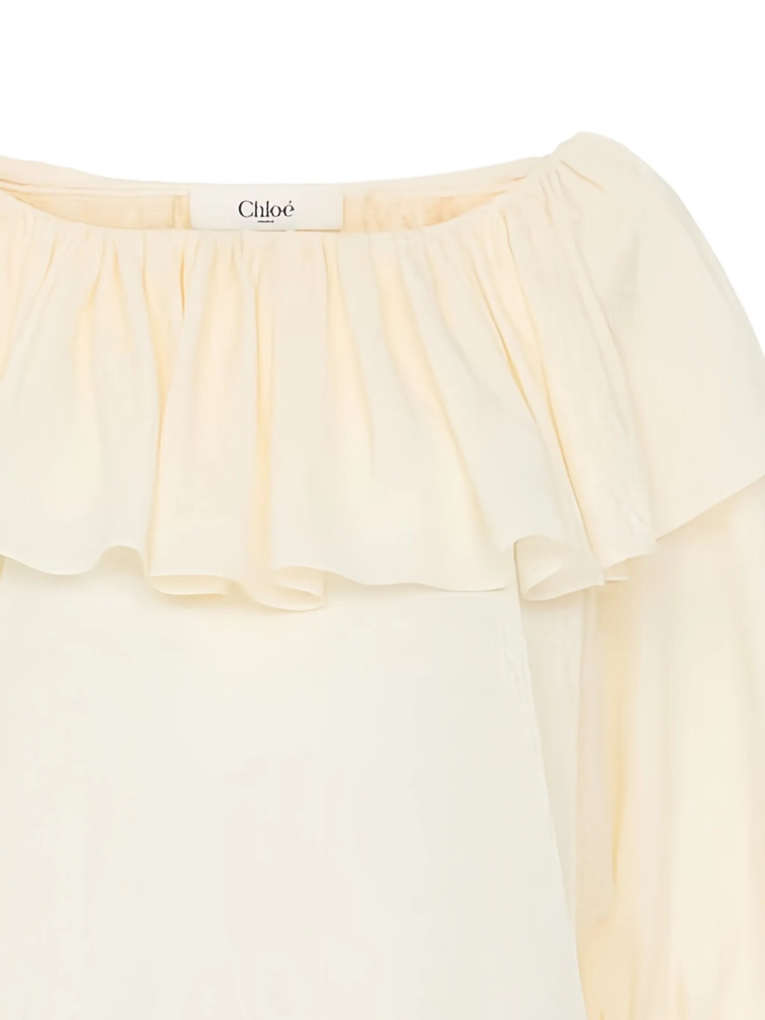 Блуза Chloe Ruffled long-sleeve blouse, размер 38, разноцветный — фото 1