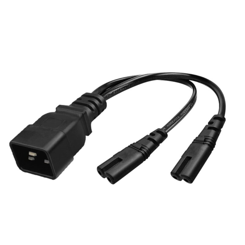 30 см 16A IEC320 C20 для Двойной Восьмерки 8-Образный Кабель IEC320 C7 Y-Образный Разветвитель Шнура ПВХ Компьютерный Адаптер Проводная Линия
