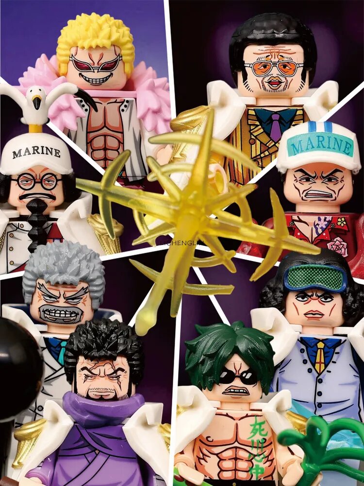 Аниме фигурки Ван Пис(One Piece)/Набор игрушек минифигурки 8 шт/Коллекционные фигурки