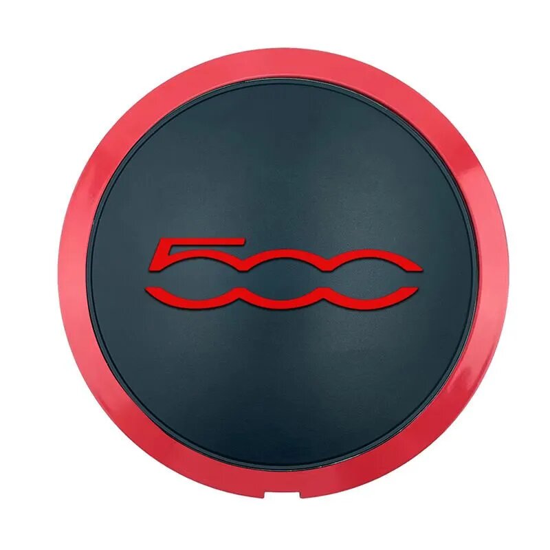 Колпак ступицы колеса Fiat 500 2007-2023 133мм красный ABS пластик, комплект