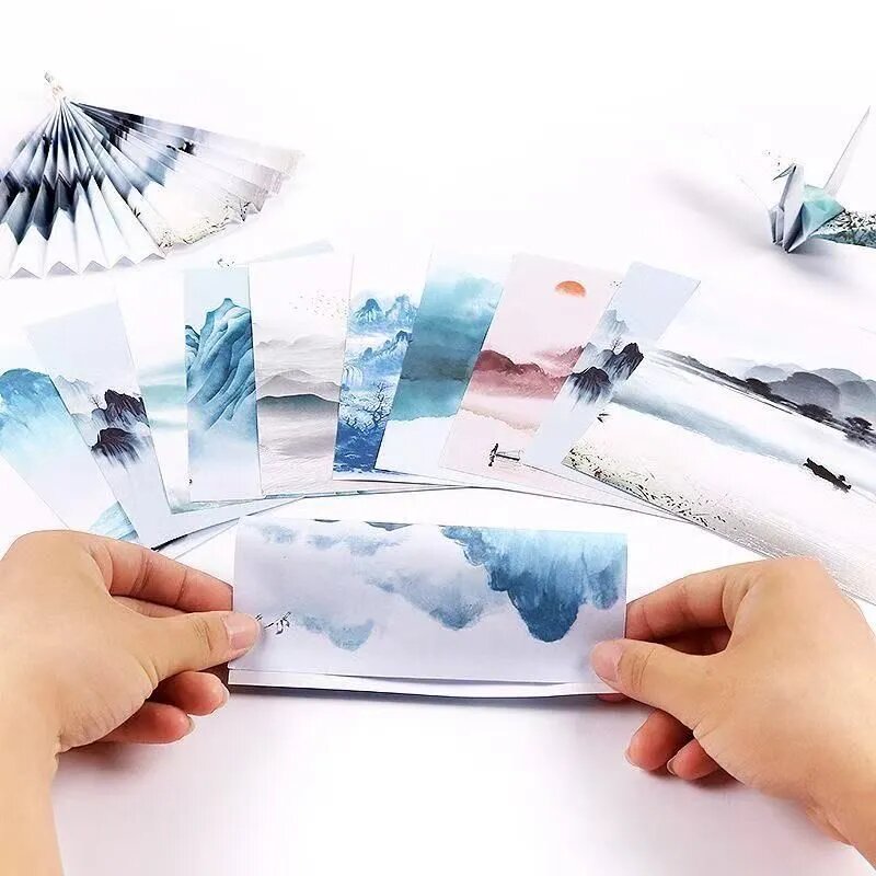 Бумага для оригами с китайским пейзажным рисунком 60 листов 15x15 см для рисования и творчества