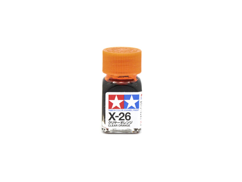 X-26 Clear Orange gloss, enamel paint 10 ml.(Оранжевый прозрачный глянцевый) Tamiya 80026