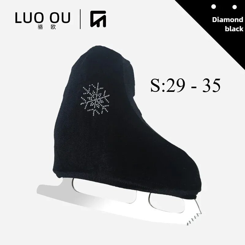 Зимние бархатные чехлы для коньков Черный, S d black