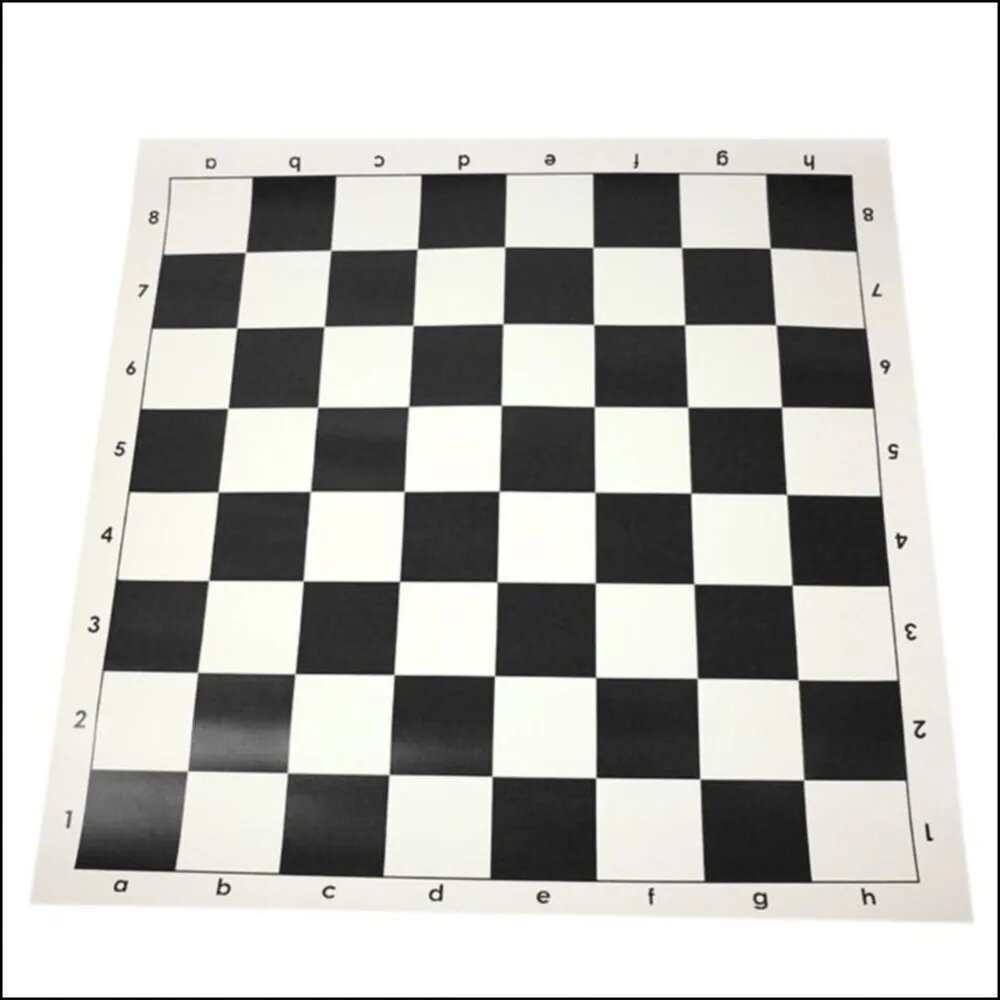 (1 штука) Мягкая портативная шахматная доска-черно-белая сетка длиной 51 см