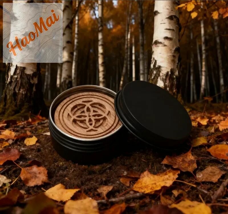 Аромадиффузор пассивный для эфирных масел, натуральное дерево (чёрный орех) в алюминиевой баночке