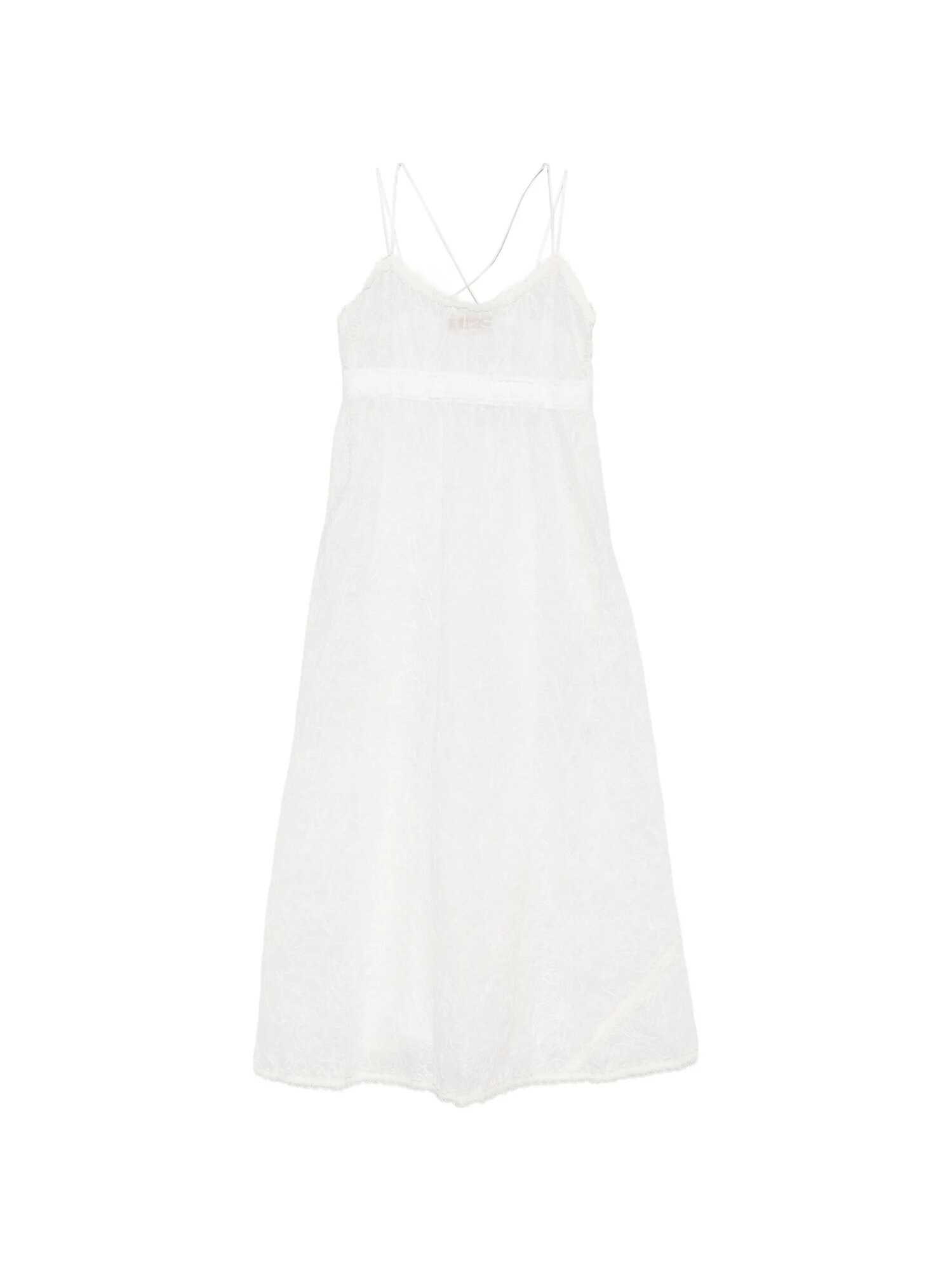 Платье Flower-embroidered midi dress
