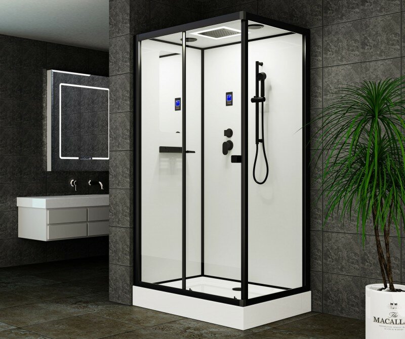 Душевая кабина Esbano FORA EST-1280CKR, закрытая, универсальная, 120x80 см