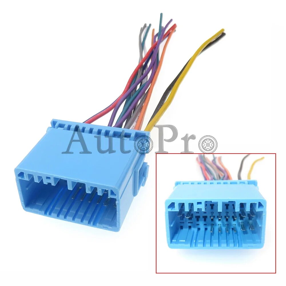 Комплект из 1 шт. универсального автомобильного разъема ISO с 20 контактами для автомагнитолы, антенного кабеля и жгута проводов, адаптеры для Honda FIT, Buick