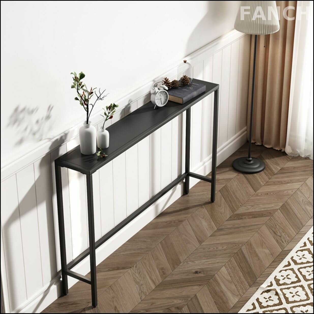 Консоль столик металлический, Незаменим для небольших квартир, Простой монтаж, Высота 75 см