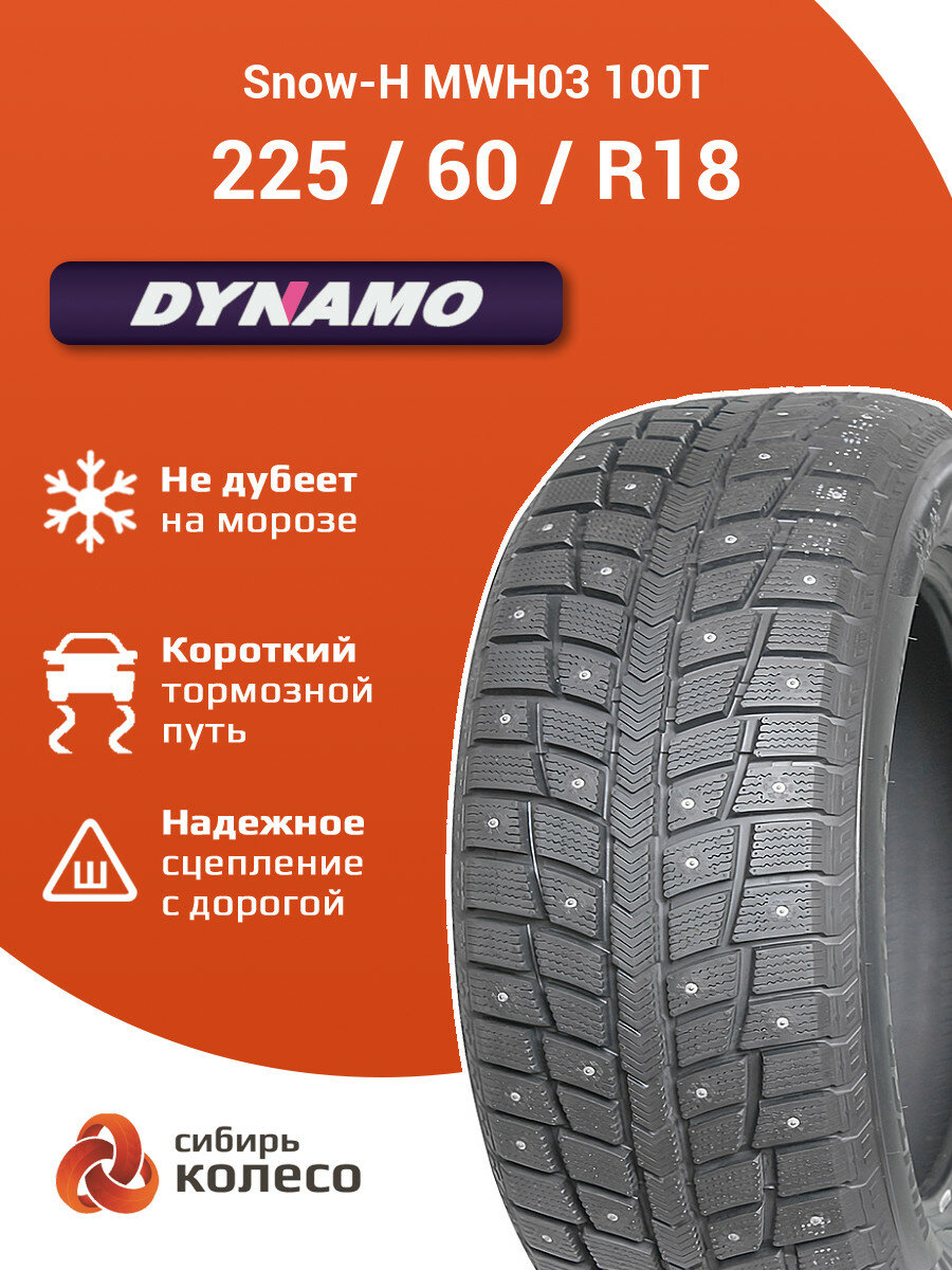 225/60R18 Sailun(Dynamo) Snow-H MWH03 100T шип
