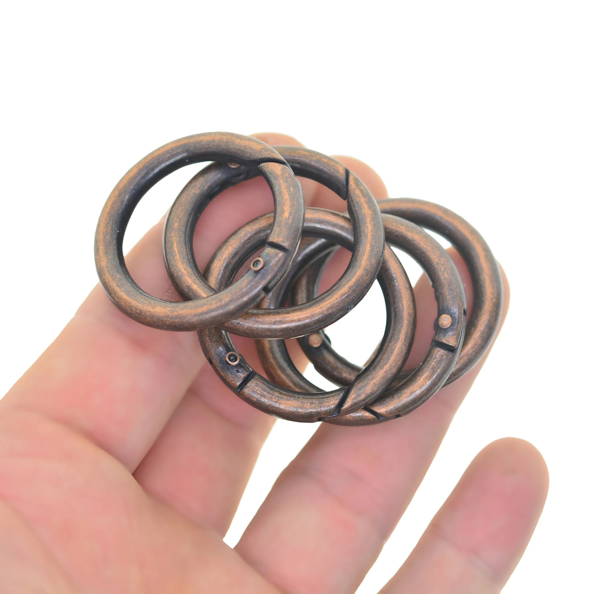 10 шт. 34 мм, большой ретро-медный сплав, защелка, пружина, круглый круг, пряжка, карабин, крючок, зажим, брелок «сделай сам», брелки для ключей, сумка, кошелек