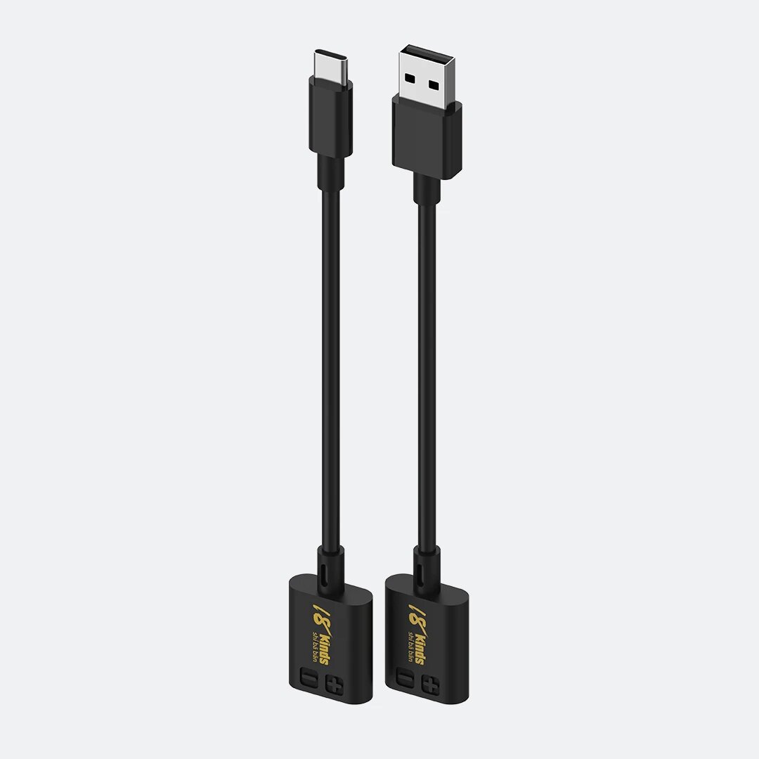 18-каратный кабель USB-A/Type-C с разъемом типа «банан» 4 мм, шнур питания 20 см, подходит для зарядки и ремонта мобильных телефонов