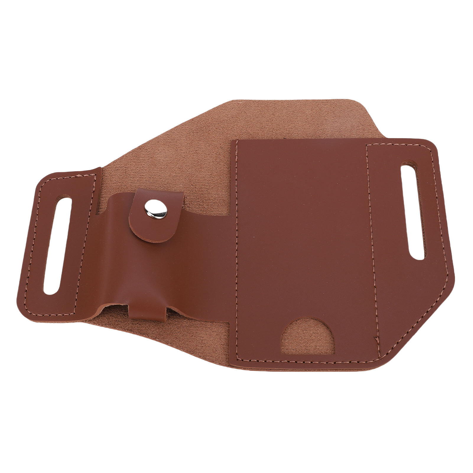 Чехол для многофункционального инструмента из искусственной кожи с петлей для ремня, универсальный карманный органайзер для кемпинга и отдыха на природе, темно-коричневый.