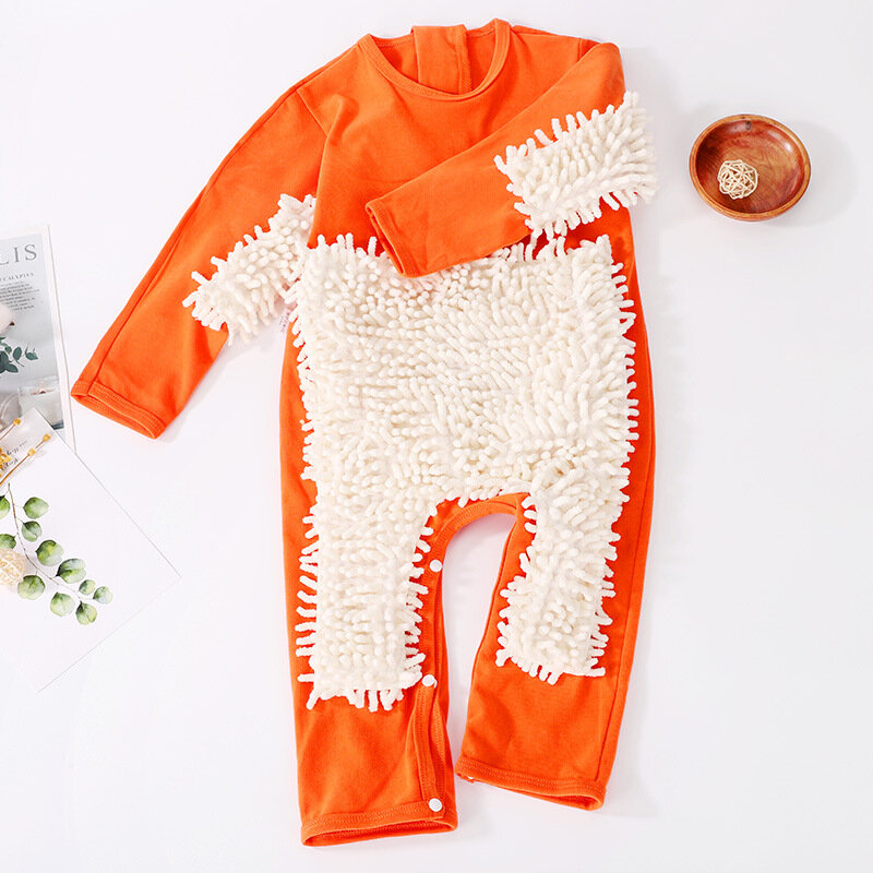 Комбинезон для мытья пола, детский, 100см, оранжево-красный