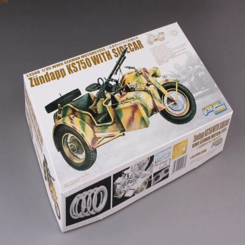 Great WaLL Hobby L3508 1/35 wwii zundapp kS750 с коляской самолеты