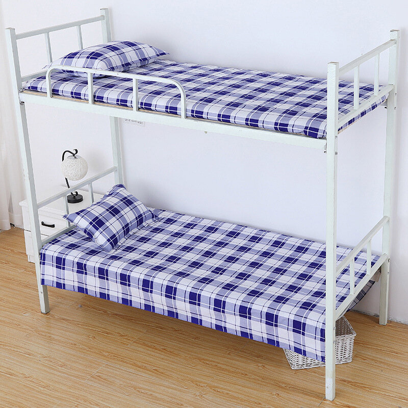 [2026] Простыня из чистого хлопка для односпальной кровати, чехол для матраса в студенческом общежитии, цельная простыня для двухъярусных кроватей в университетских общежитиях, полностью хлопковый чехол для матраса.