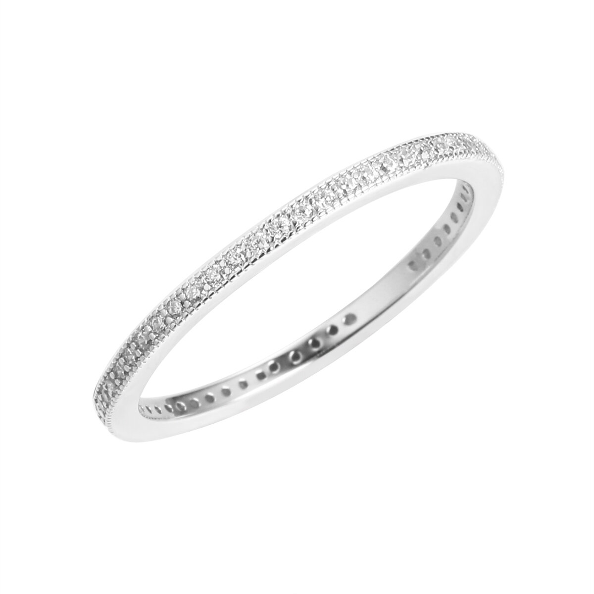 Кольцо, серебро, 925 проба, фианит