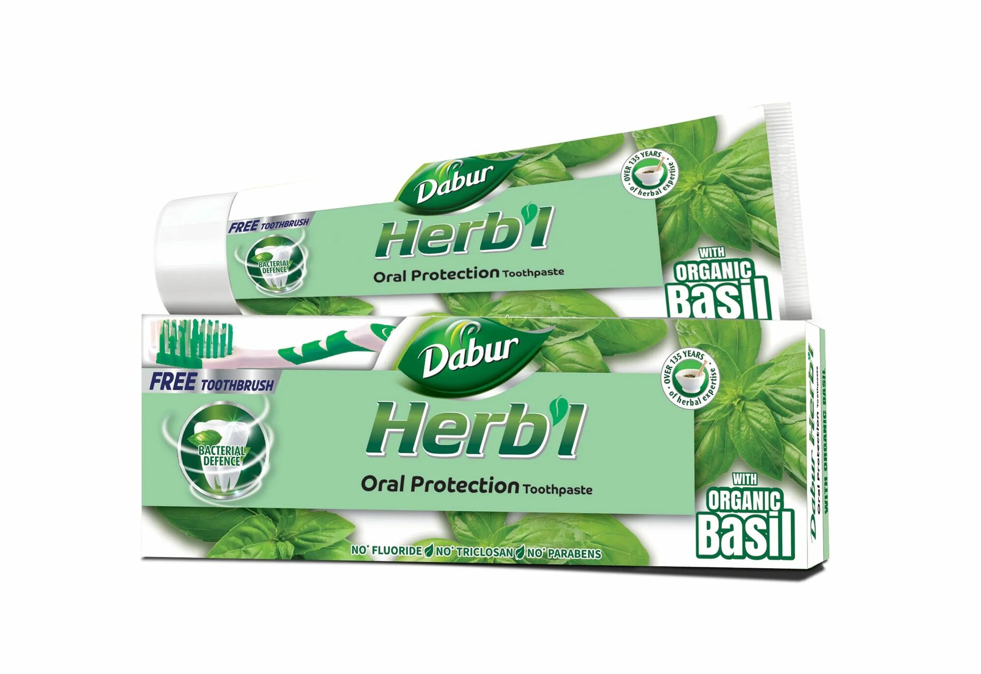 Dabur Herbl Basil Зубная паста Базилик, 150 гр. + Зубная щетка средней жесткости