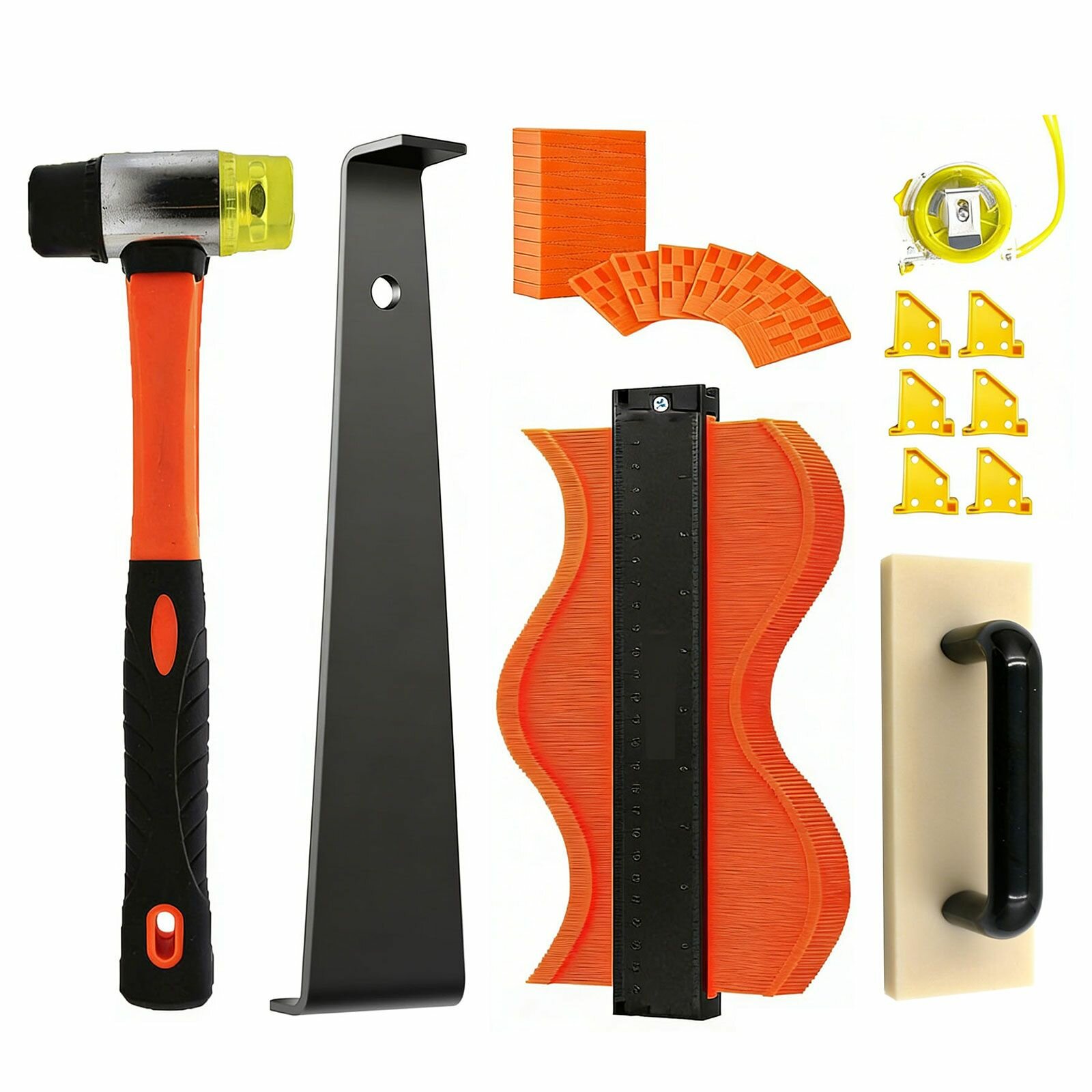 35 предметов набор для монтажа деревянного пола с пластиковой ударной колодкой резиновым инструментом и железным крюком