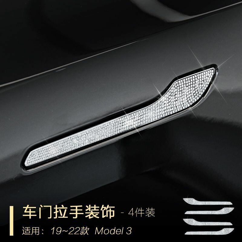 Декоративные элементы для салона Tesla Model Y, модификационные детали для Model 3, аксессуары для салона, наклейка с эмблемой автомобиля на центральную консоль и руль с кристаллами.