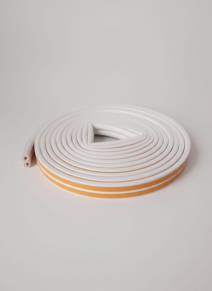 Уплотнитель для окон и дверей 6 м белый D Unibob уплотнитель для окна UNIBOB