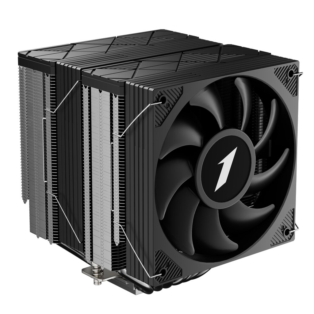 Кулер для процессора 1STPLAYER CRYO CY12-D Black / 6HPx6mm, dual tower, 2x120mm fans, 750-1900 RPM, 57.6 CFM, 38.2 dBA / CY12-D-BK