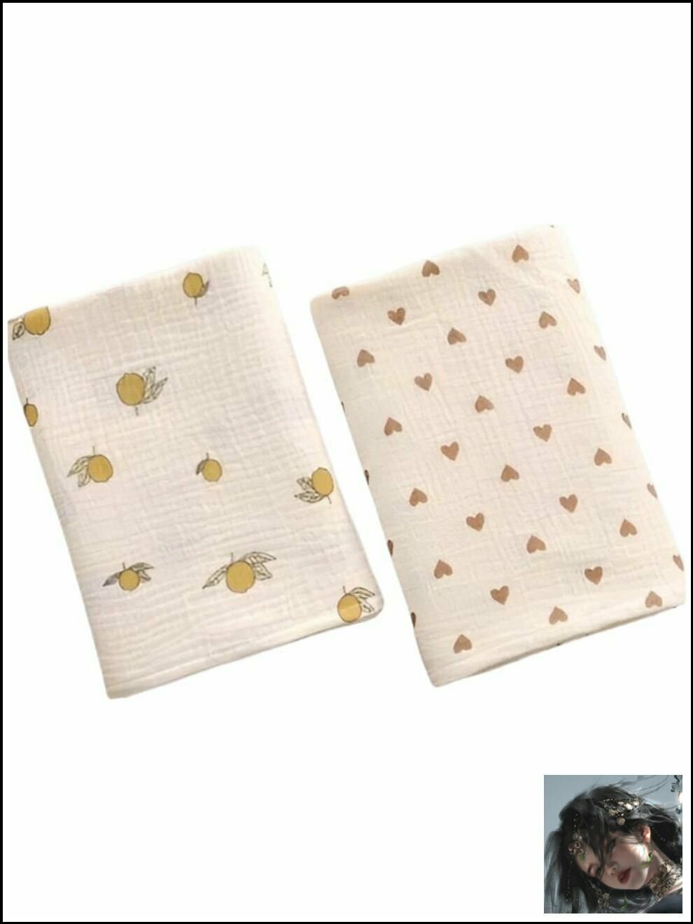 Пеленка для малышей 100 x 100 см, Муслин, 2 шт